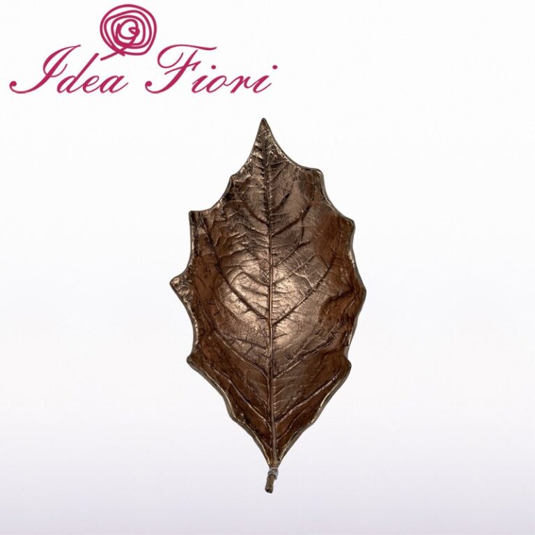 Foglia di Quercia Stilizzata Rame Enzo De Gasperi - Idea Fiori